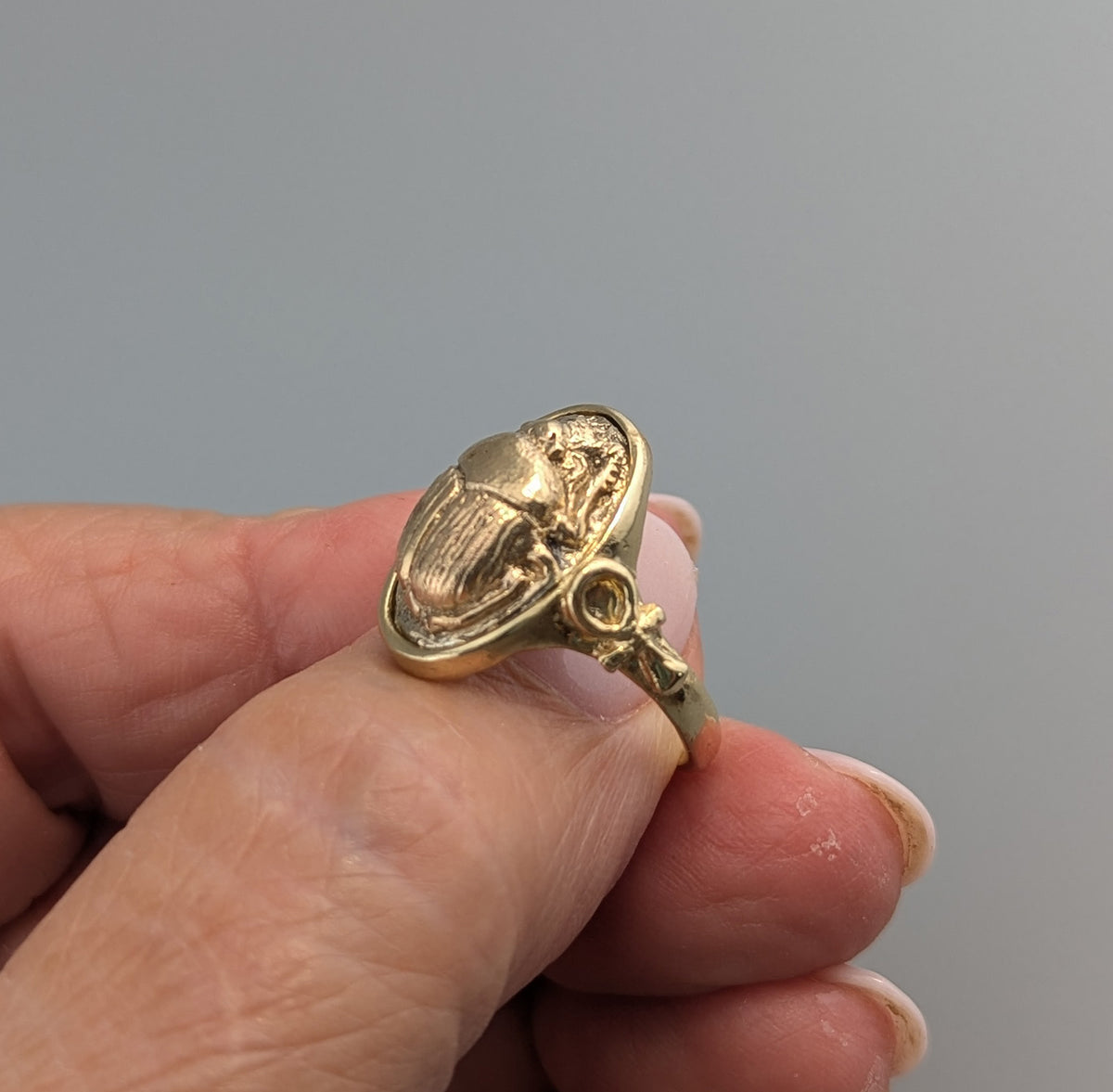14kt Gold Scarab Ring – Baker Custom Jewelry