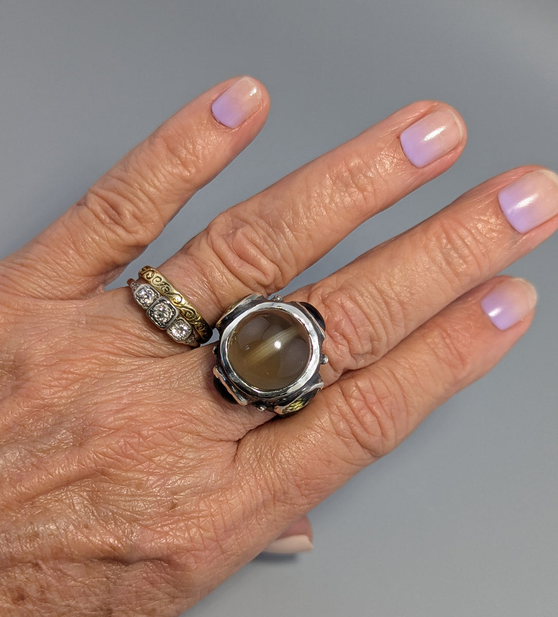 Star Quartz, Sterling Silver Ring – Baker Custom Jewelry